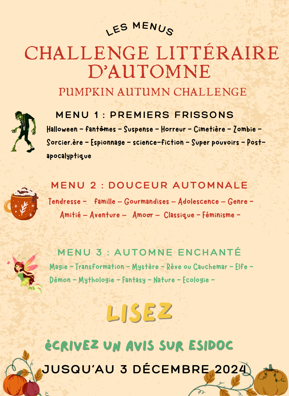 Challenge littéraire d'automne - Collège Camille Claudel - Civray ...