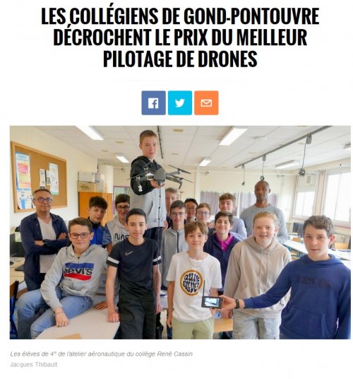 La section aéronautique remporte un trophée au challenge drone ...