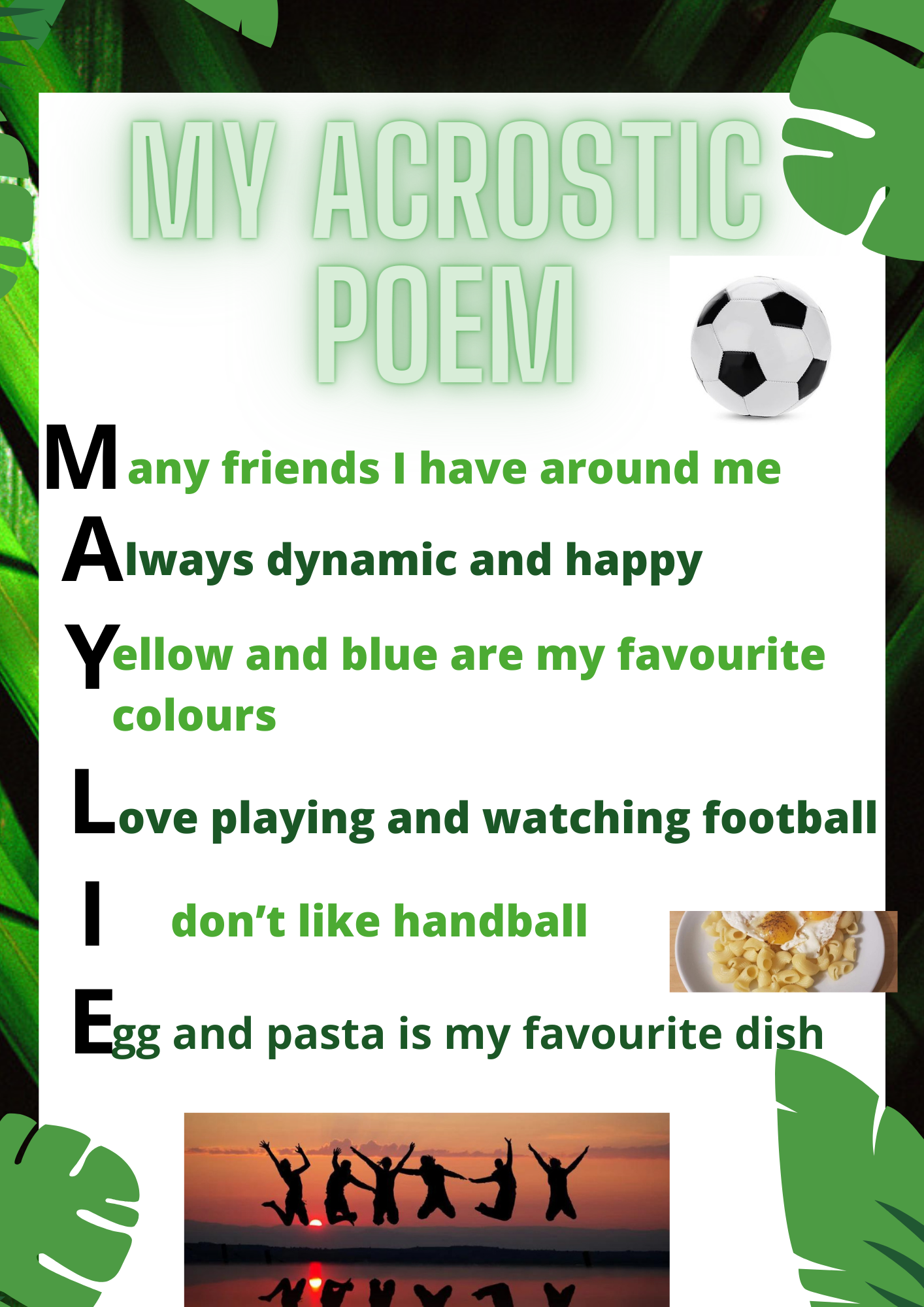 ACROSTIC POEMS_4E LCE ENGLISH - Site du collège de la Trézence de ...