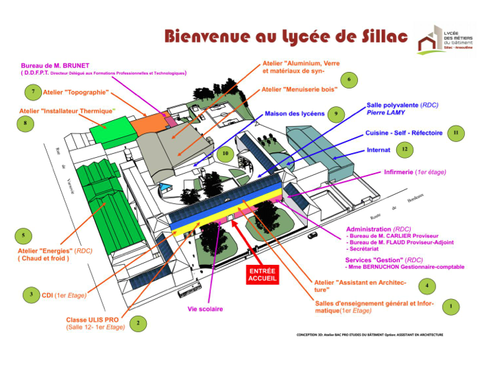 Le plan du lycée réalisé par nos élèves de TEBAA : Technicien d'études ...