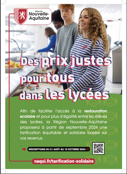 Tarification solidaire de la restauration scolaire - Lycée des Métiers ...